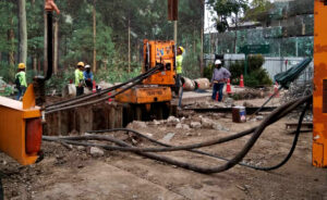 Silent Piler Machine ในระบบ Soil Protection System