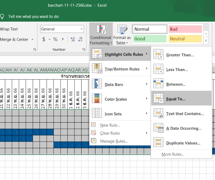 การทำ barchart งานก่อสร้างด้วย excel เพื่อวางแผนงานก่อสร้าง - CIVIL ...